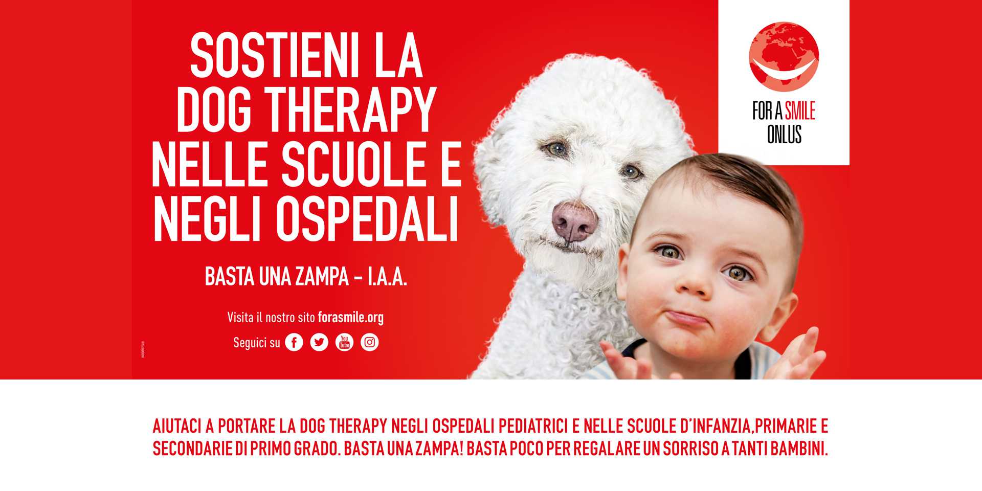 sostieni-dog-therapy-scuola-ospedale-2020 – For a Smile